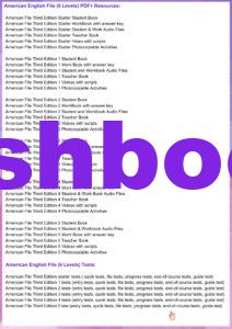 American English File Third Edition ( 6 Levels ) PDF and resources ...