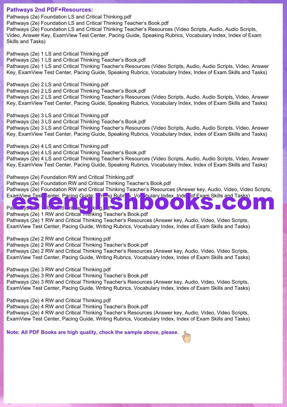 Pathways 2nd Edition - Esl English