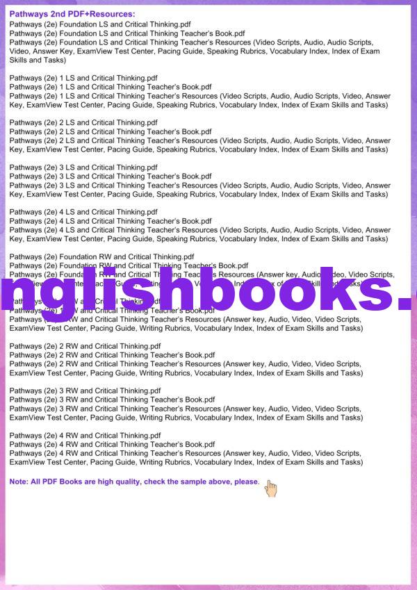 Pathways 2nd Edition - Esl English